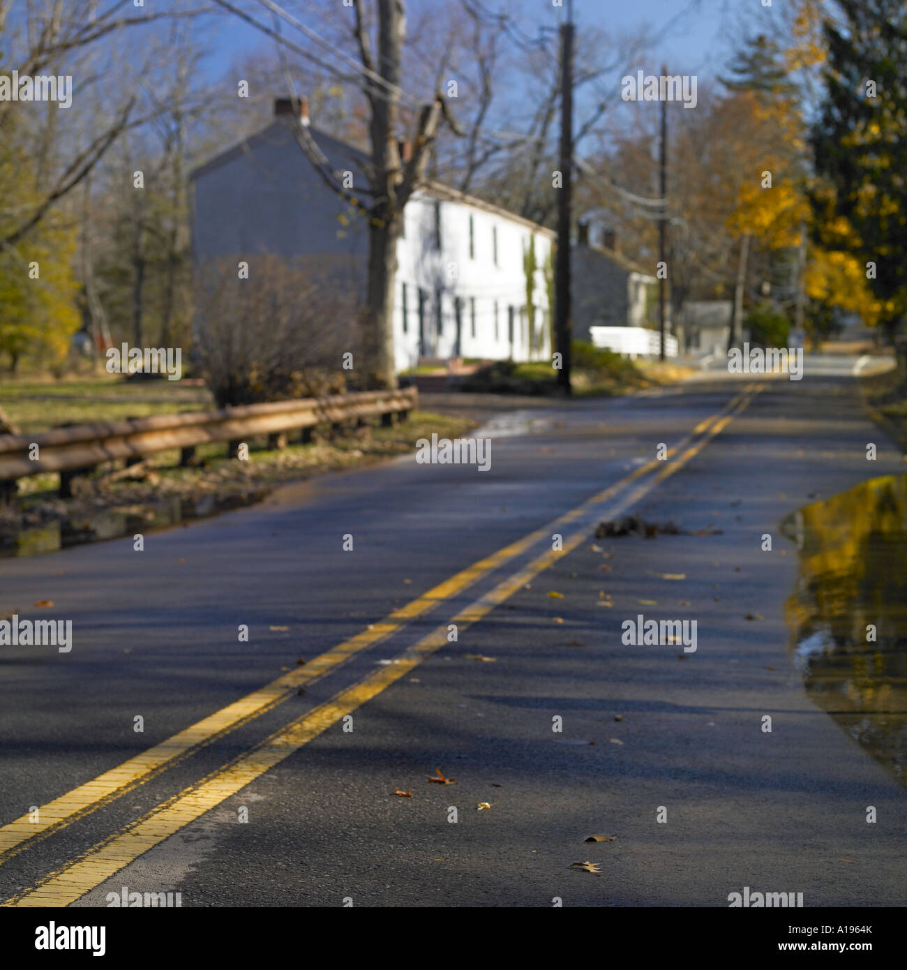 A road flooded by the water canal Stock Photo - Alamy