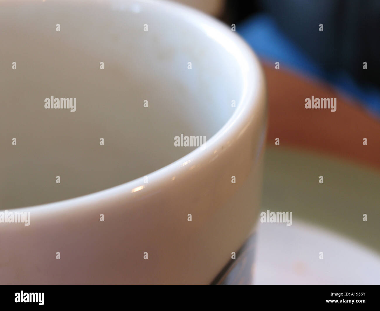 Stock image of edge of coffee cup Stock Photo - Alamy