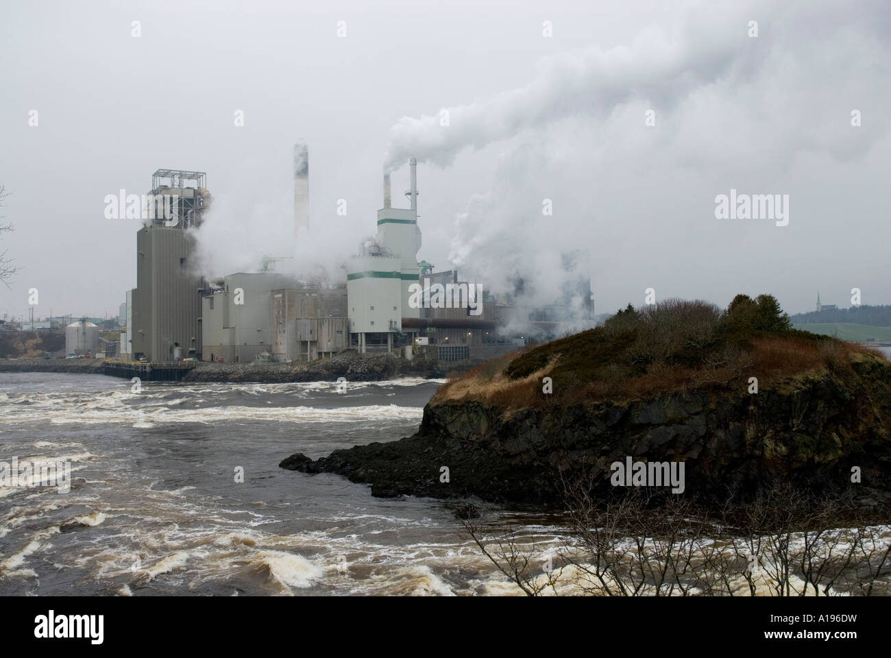 Stock image of an Iriving pulp and paper mill in Sain John New ...