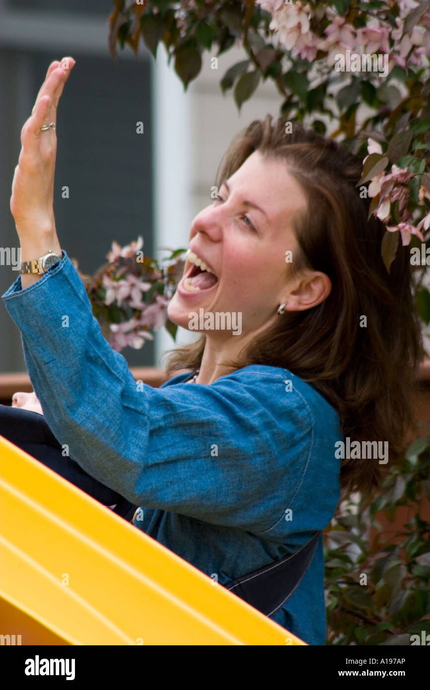 Slide child mother hi-res stock photography and images - Alamy