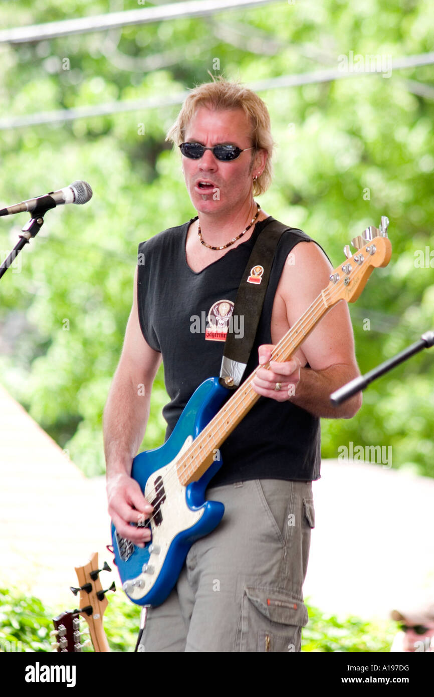 Bassist Nate Edwards of the Uncle Chunk Band. Grand Old Day St Paul ...