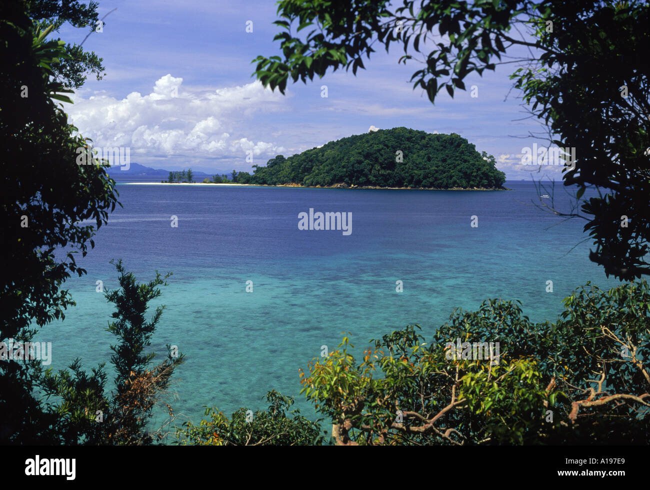 View from Pulau Manukan to Pulau Mamutik islands in Tunku Abdul Rahman ...