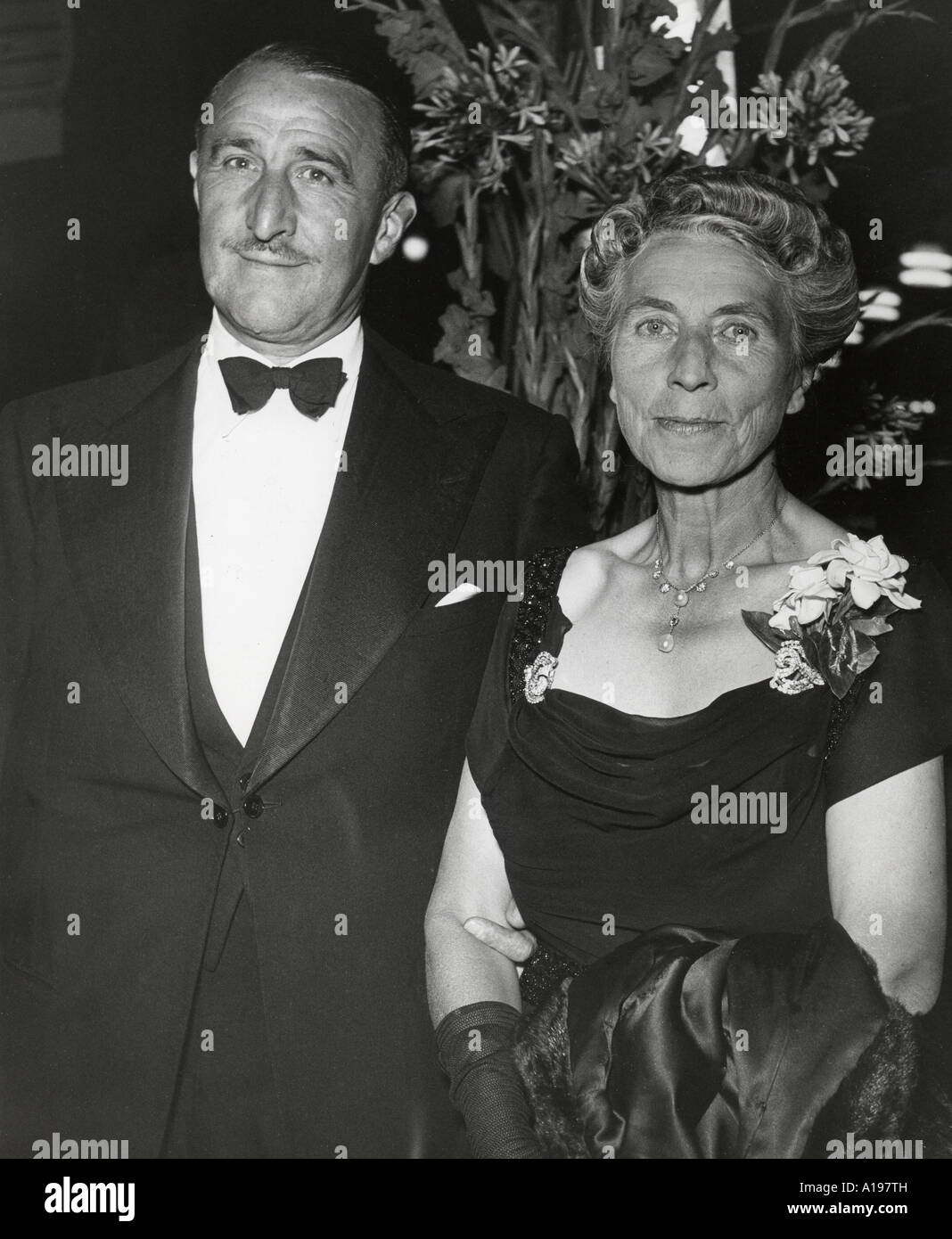 J ARTHUR RANK English film magnate with his wife Laura in 1947 Stock ...