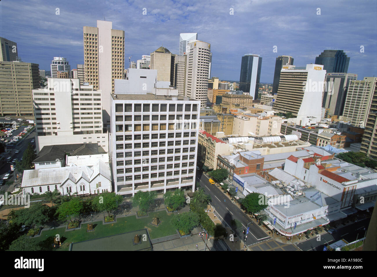 The skyline from City Hall looking towards King George Square and ...