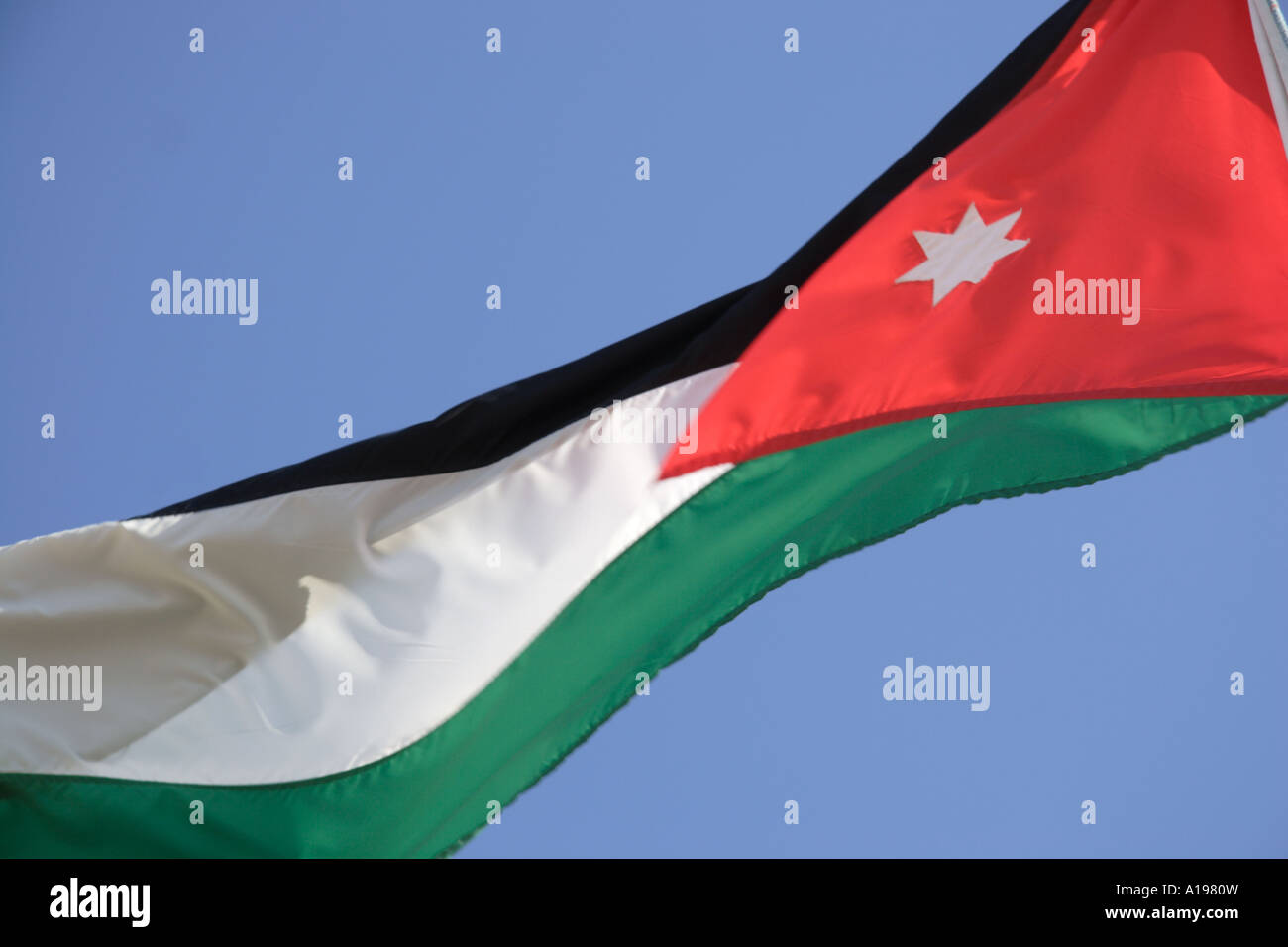 The Jordanian flag Stock Photo - Alamy