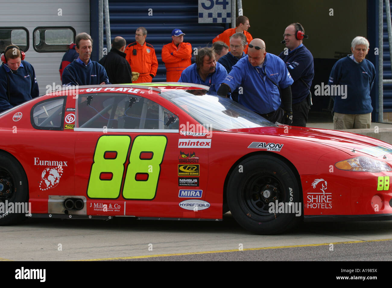 V8 Nascar stock cars in the pit lane Stock Photo - Alamy