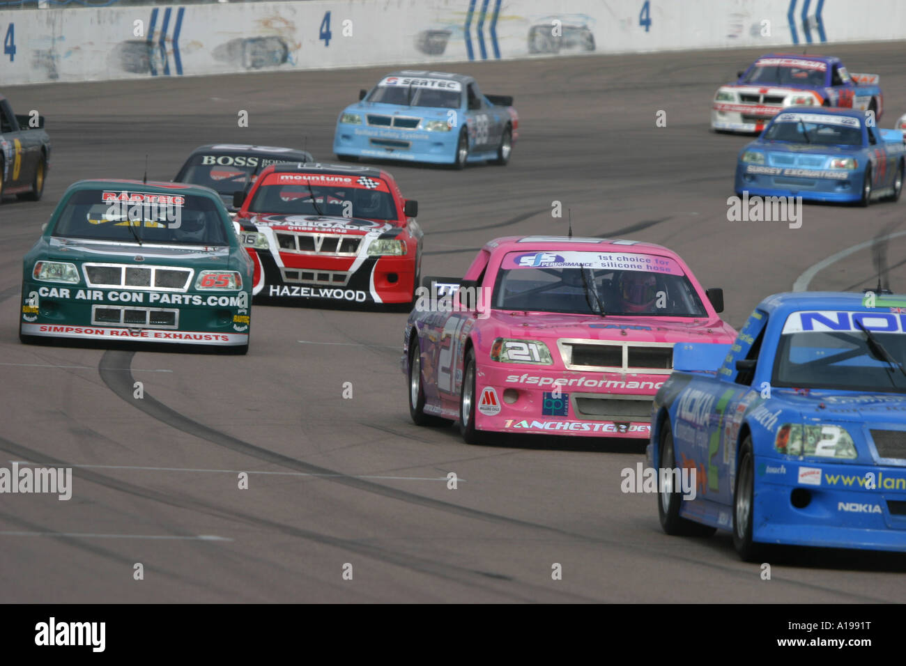 Racing pick up trucks Stock Photo - Alamy