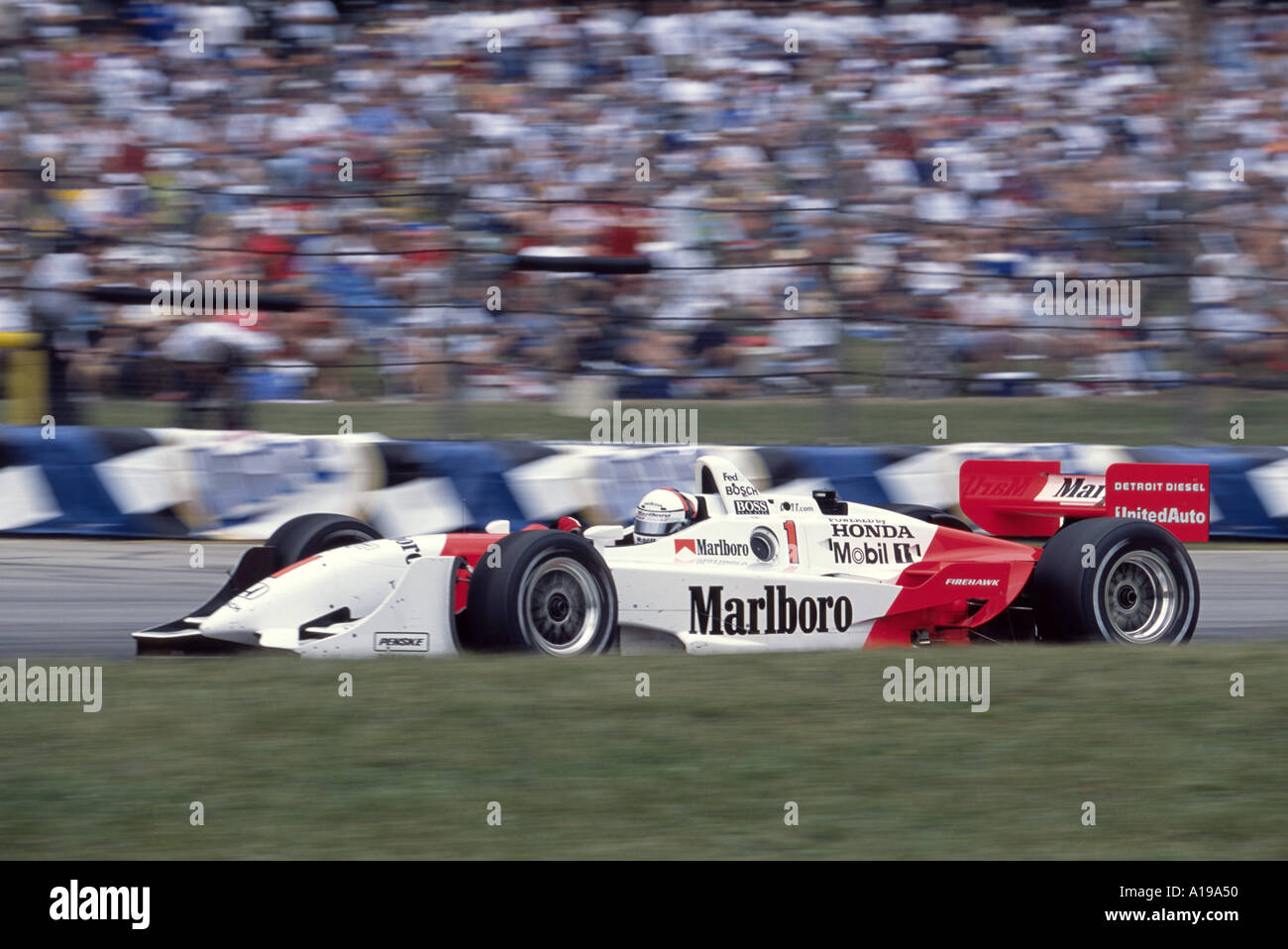 Gil de Ferran driving through the esses at Mid Ohio 2001 Stock Photo ...