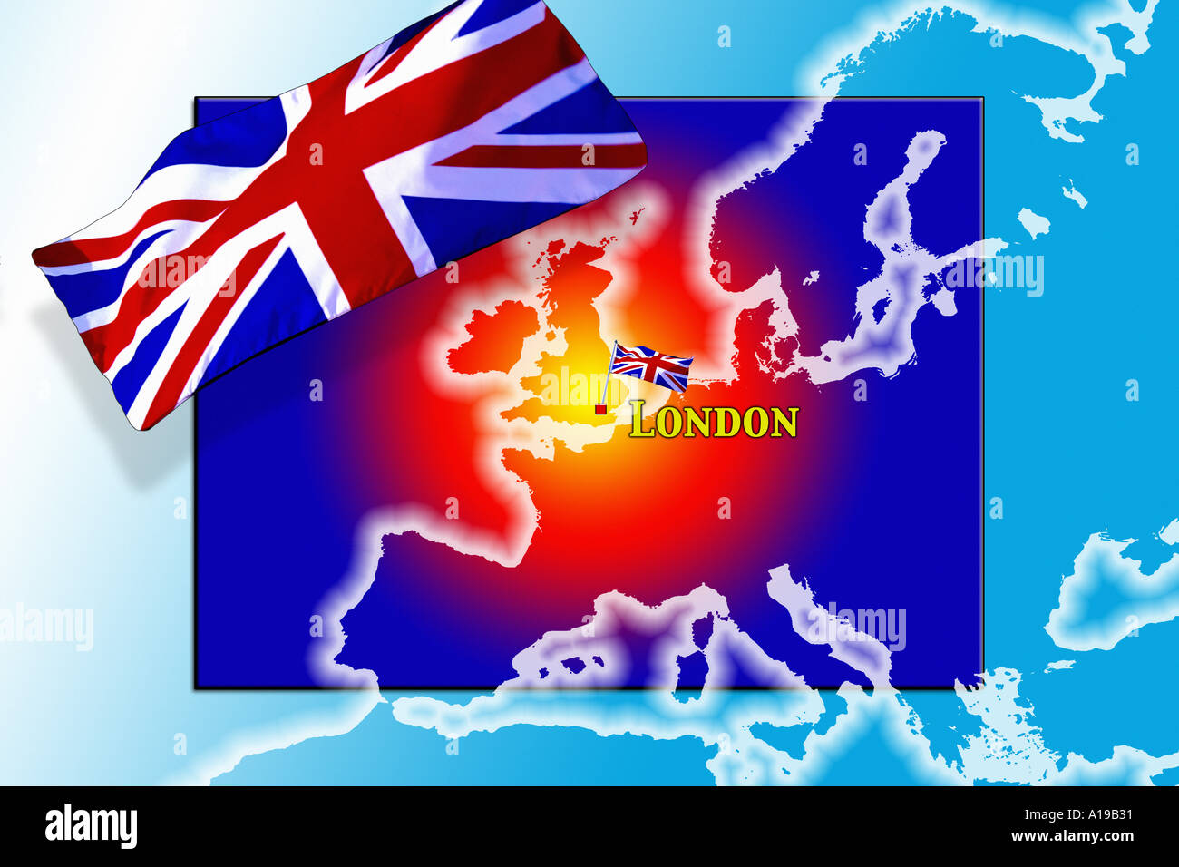 Great britain map with union jack hi-res stock photography and images ...
