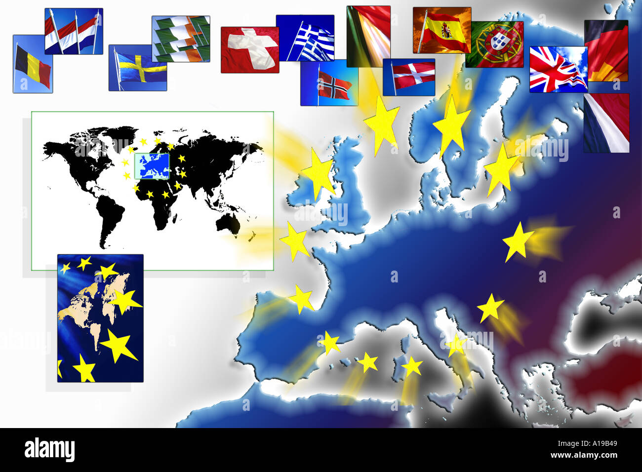 European economic community map hi-res stock photography and images - Alamy
