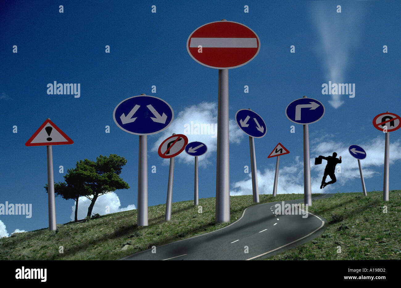 Confusing signs hi-res stock photography and images - Alamy