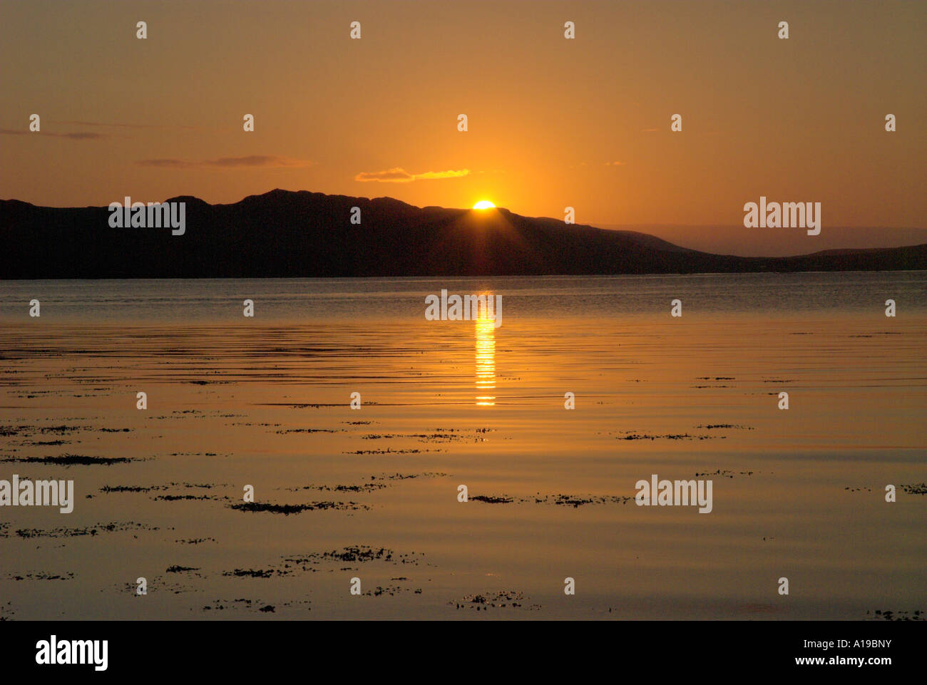 Sunset on Loch ewe Poolewe Wester Ross Highland Stock Photo - Alamy