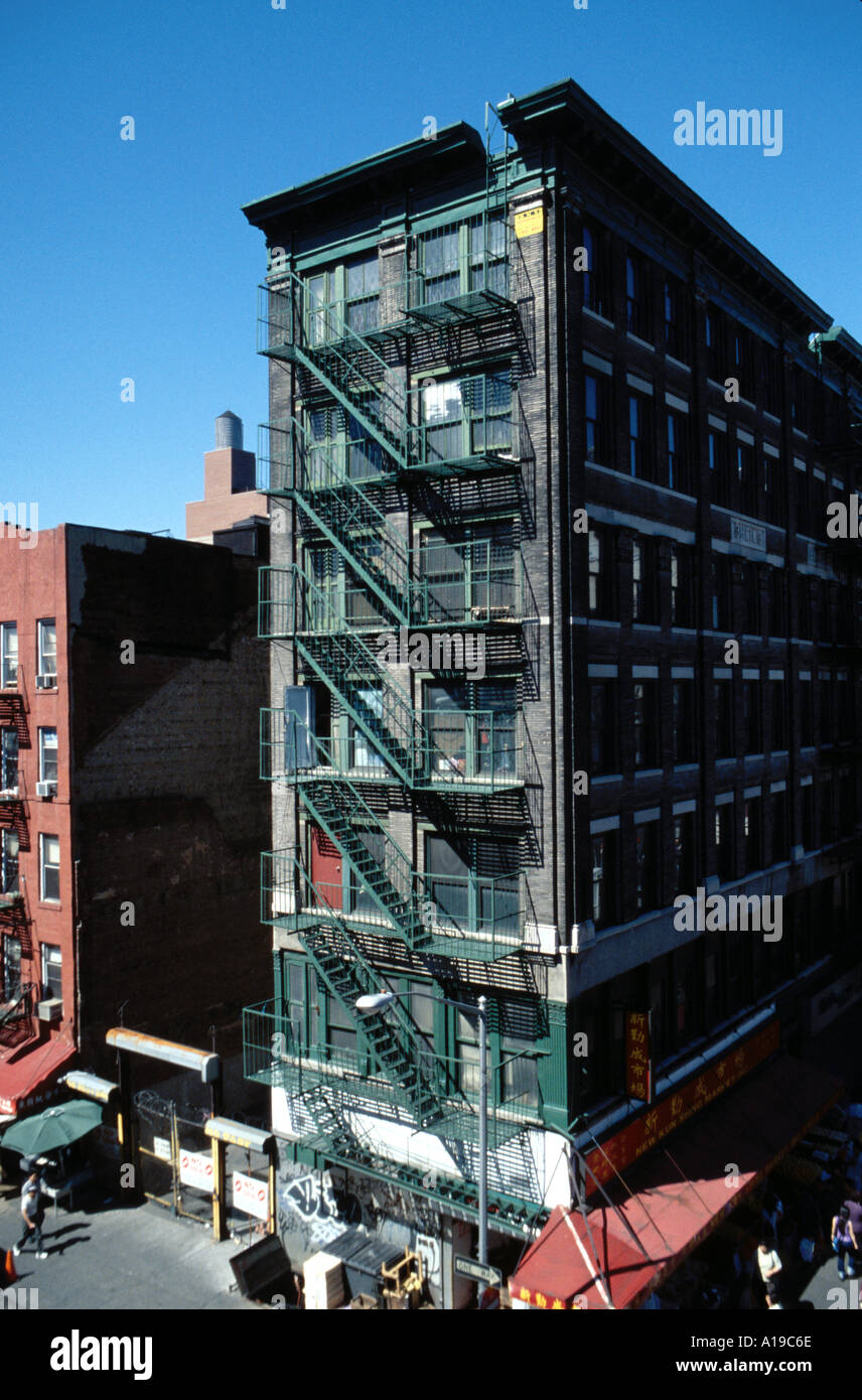 Tenement building housing several sweat shops in Chinatown New York NY ...