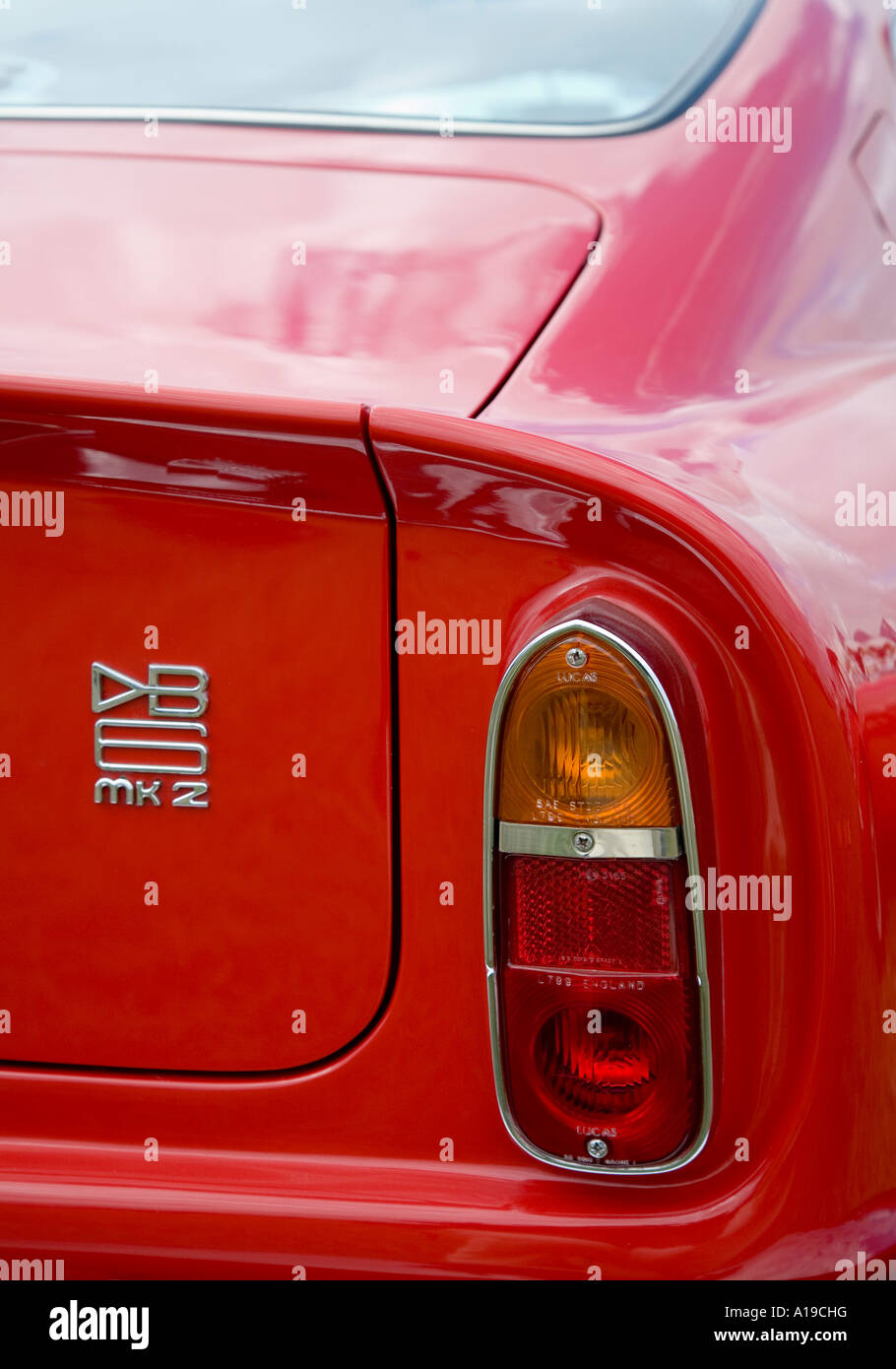 Red Aston Martin DB6 Mk2 rear wing and lights Stock Photo - Alamy