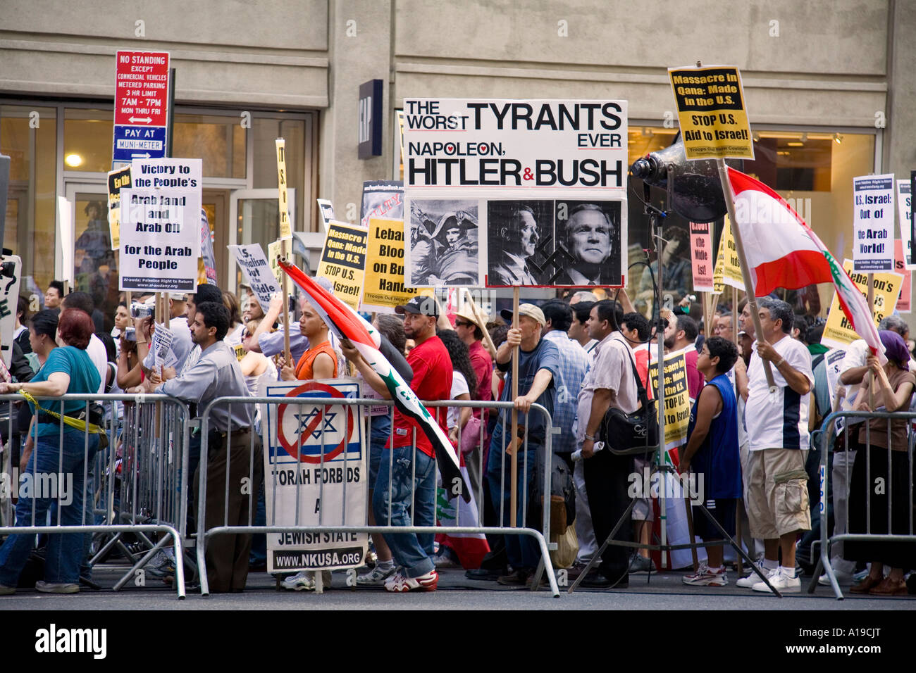Hitler protest sign hi-res stock photography and images - Alamy