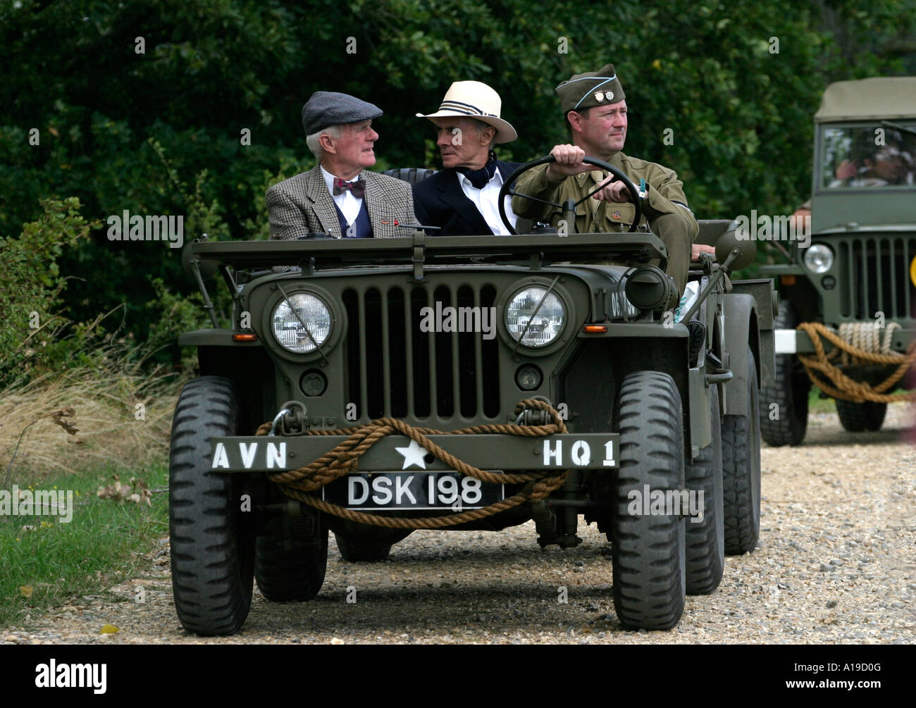 US Military Jeep with passengers at Goodwood Revival 2006, Sussex ...