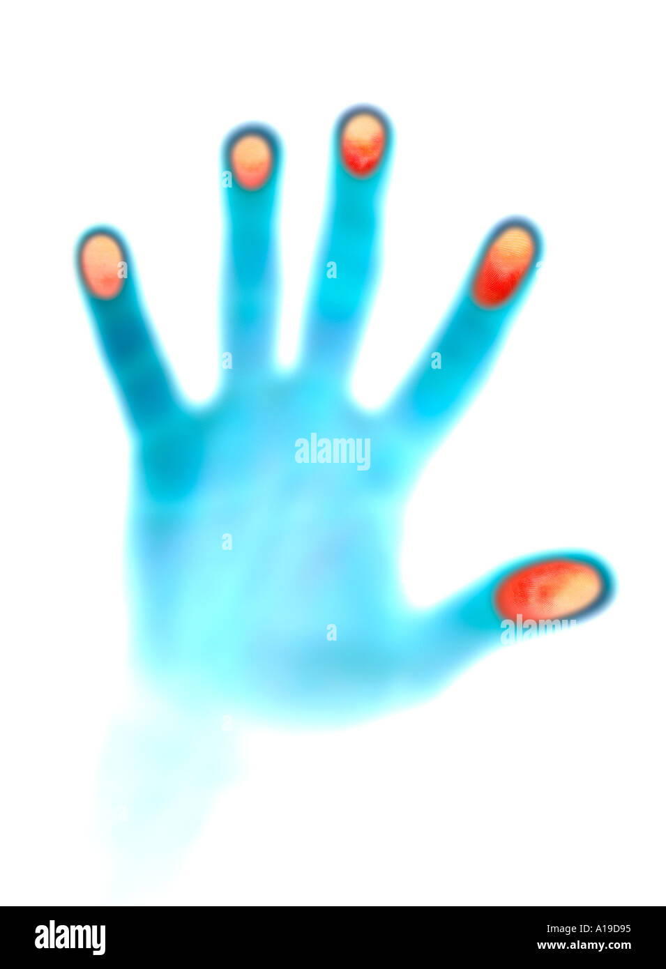 digital fingerprints on hand Stock Photo - Alamy