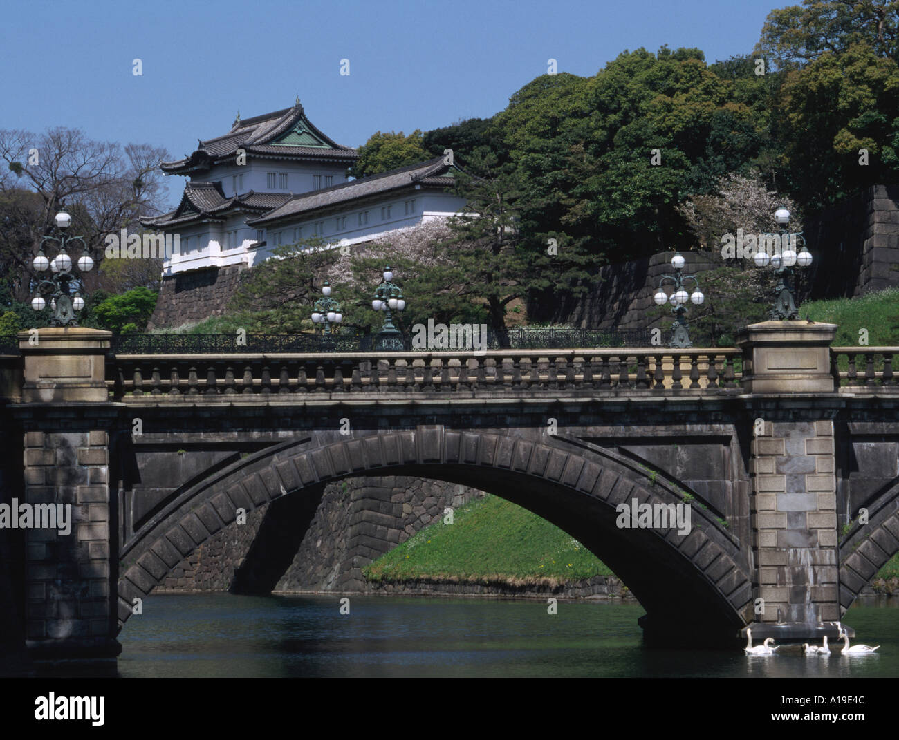 Japanese Imperial Palace with Nijubashi Bridge Stock Photo - Alamy