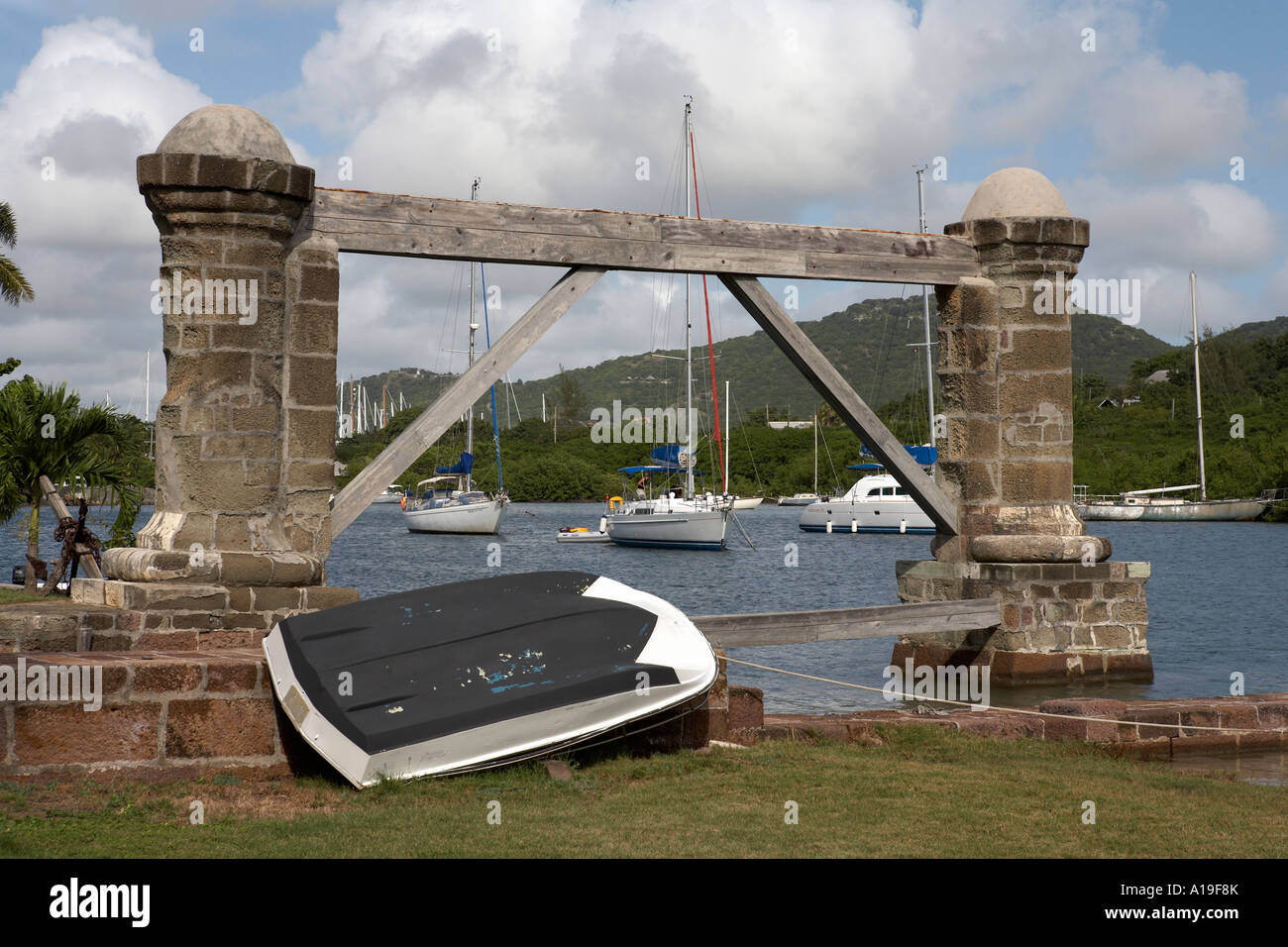the boat house and sail loft pillars nelsons dockyard Antigua caribbean ...