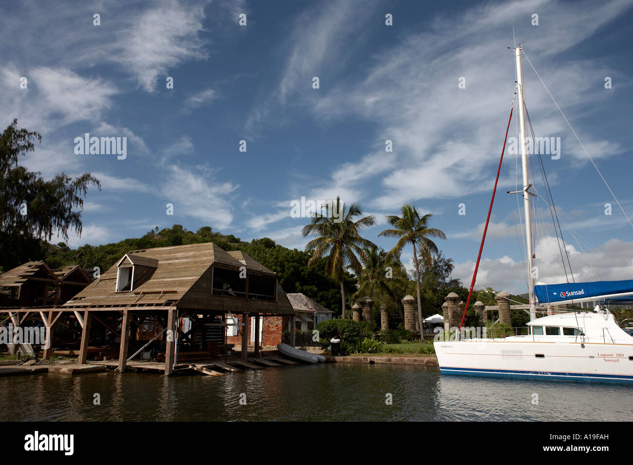 view of the boat house and joiners loft nelsons dockyard Antigua ...