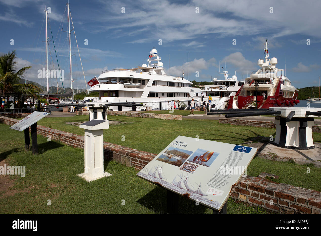 view over the water at nelson's dockyard nelsons dockyard Antigua ...