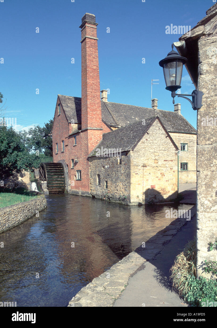 Old mill and waterwheel, Lower Slaughter, Gloucestershire, Cotswolds ...