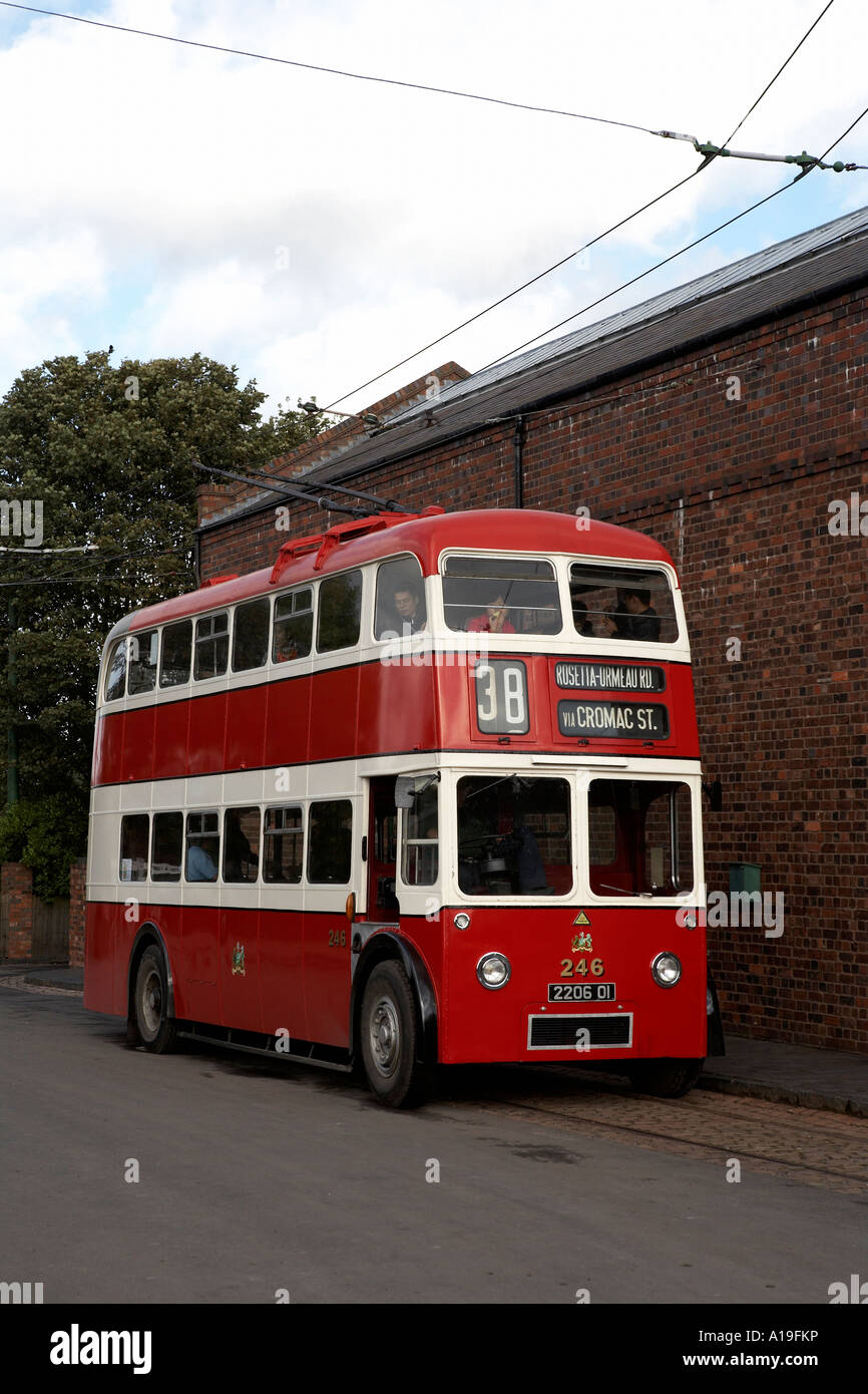 electric trolleybus at the black country living museum, dudley west ...