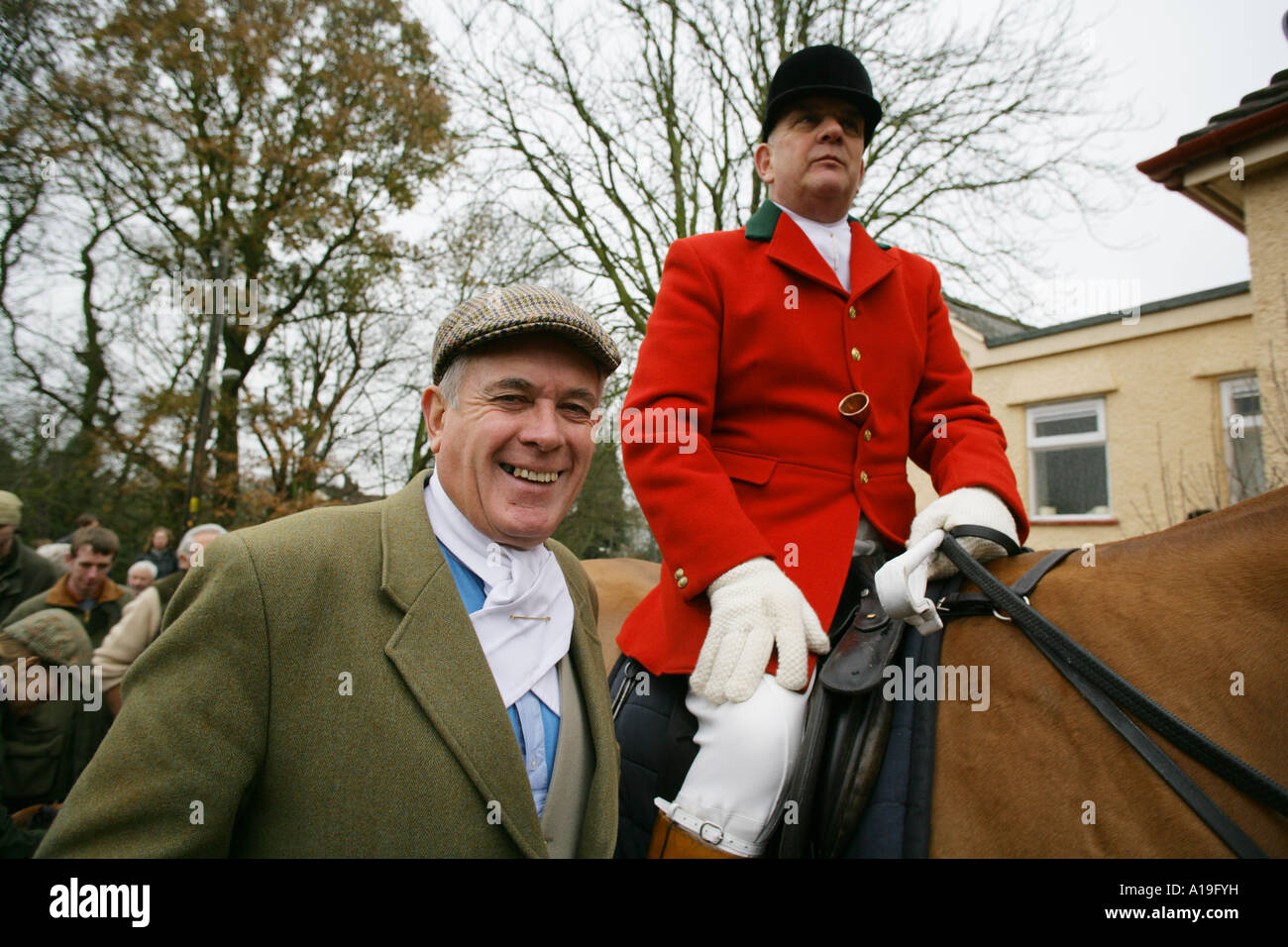Master of the Hunt Doug Hill (left) and a rider from the Essex and ...
