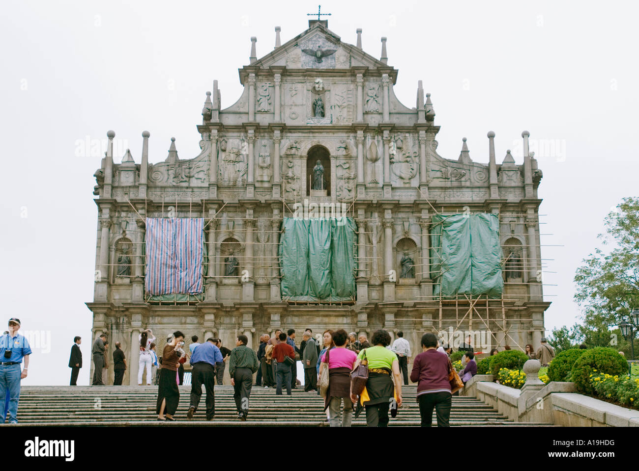 Macau Ruins of St Paul's China Stock Photo - Alamy