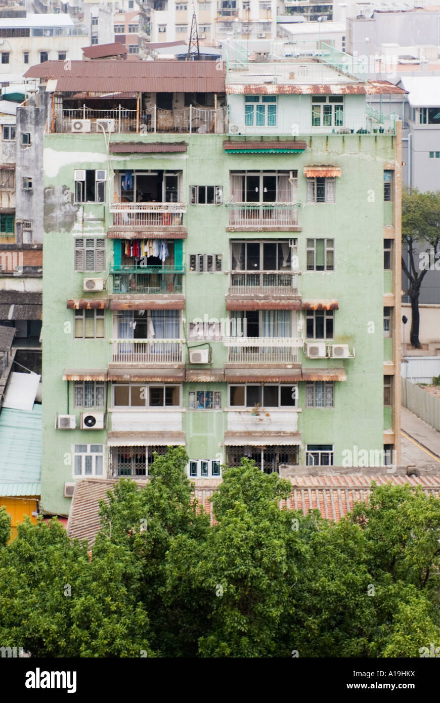 Macau Apartment Building China Stock Photo - Alamy