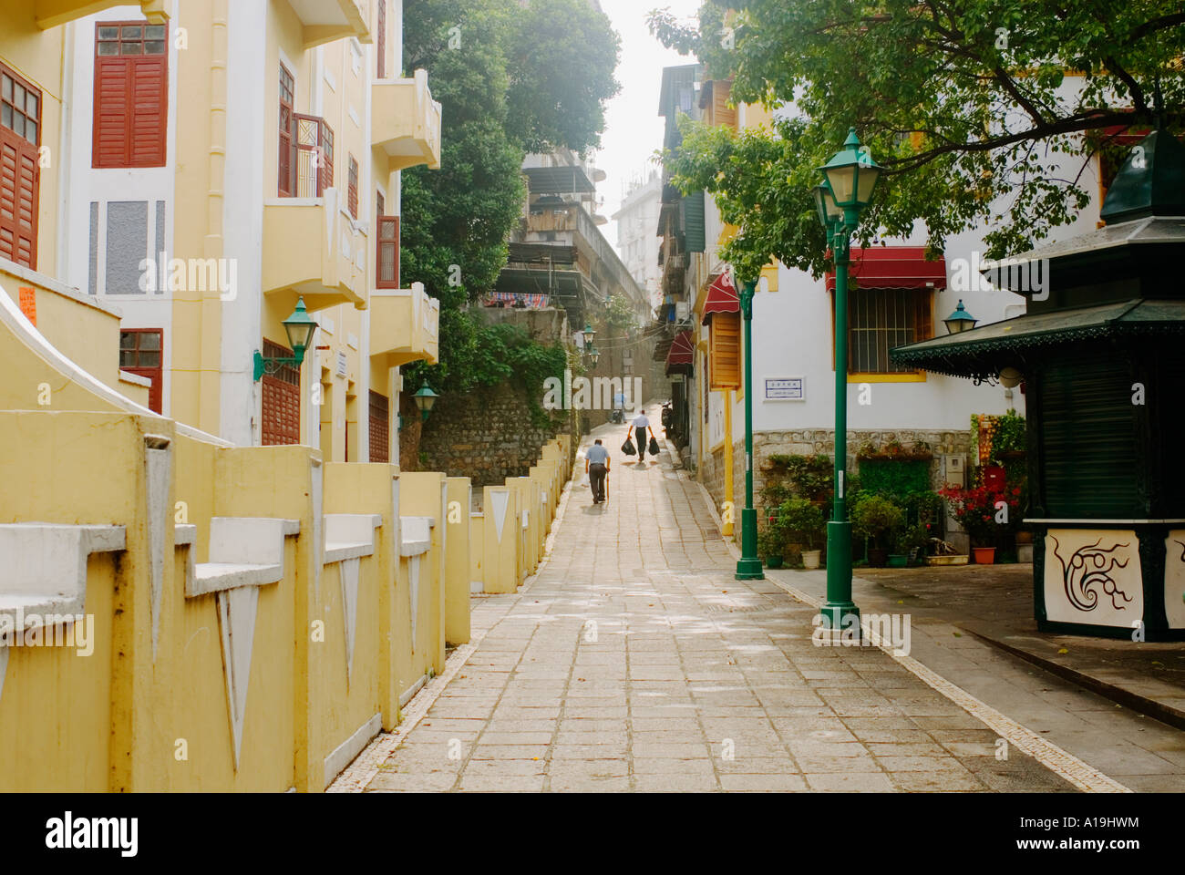 Macau Street Scene China Stock Photo - Alamy