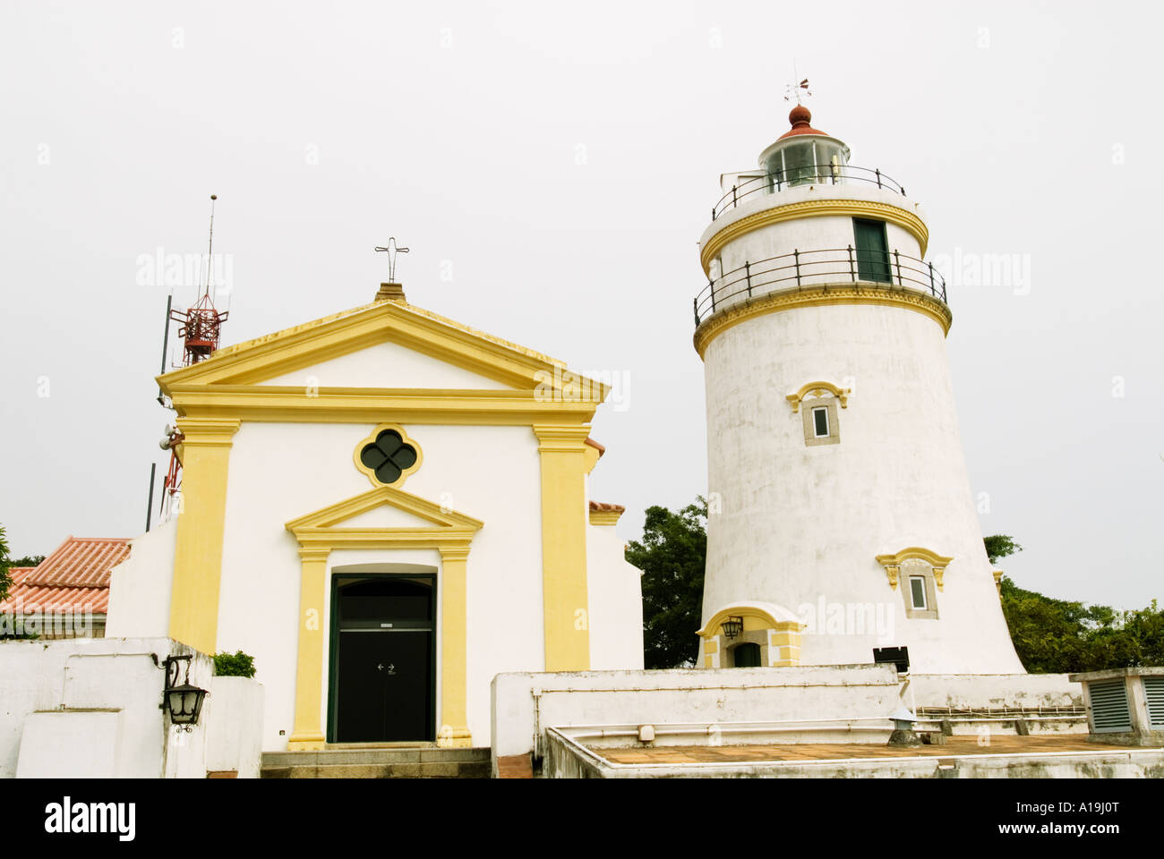 Macau Guia Fort Chapel And Lighthouse China Stock Photo - Alamy