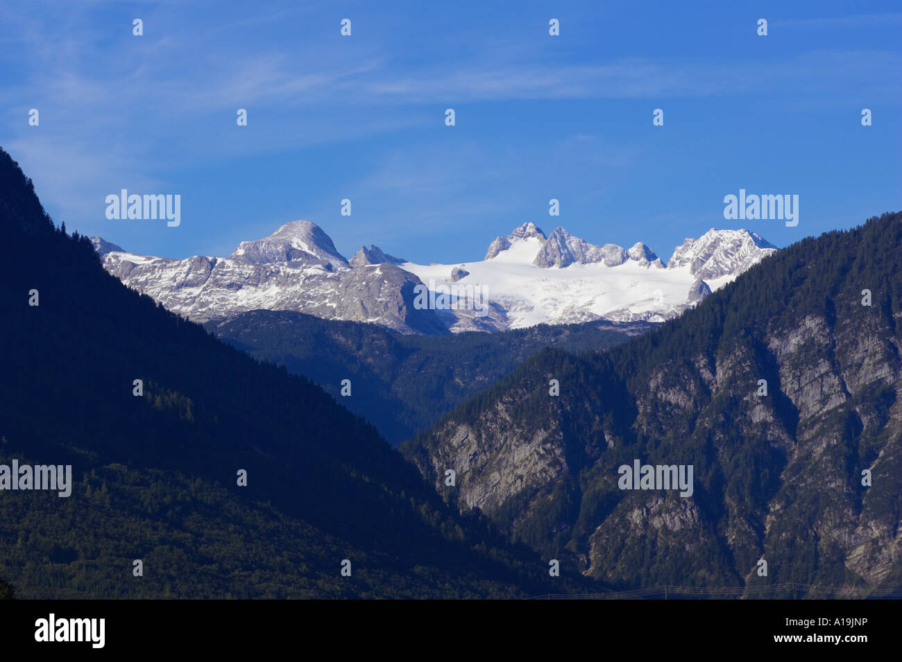 Dachstein Glacier Taken From Altaussee Village Austria Stock Photo - Alamy