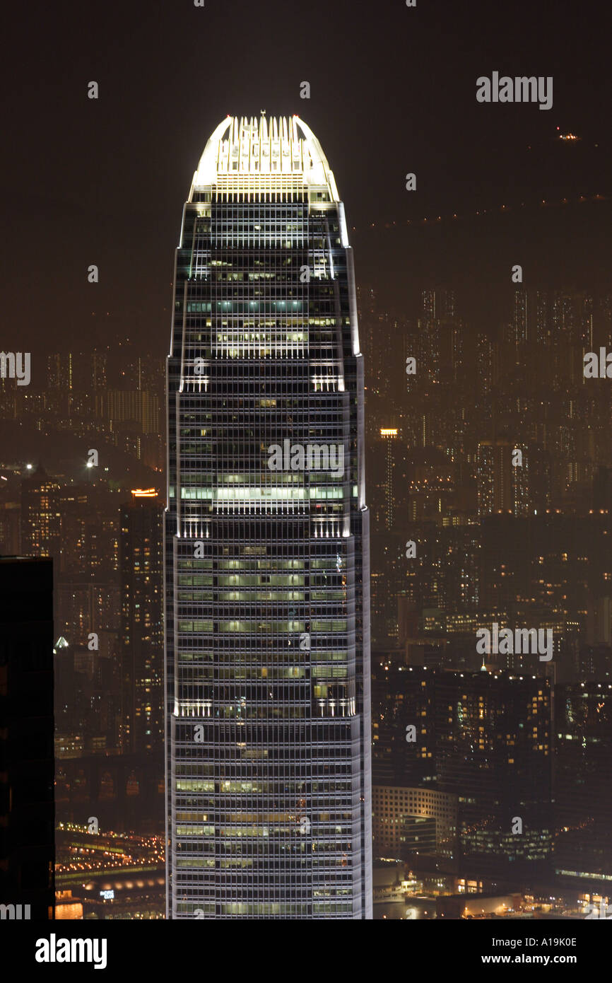 Night View of International Finance Centre IFC Building Hong Kong China ...