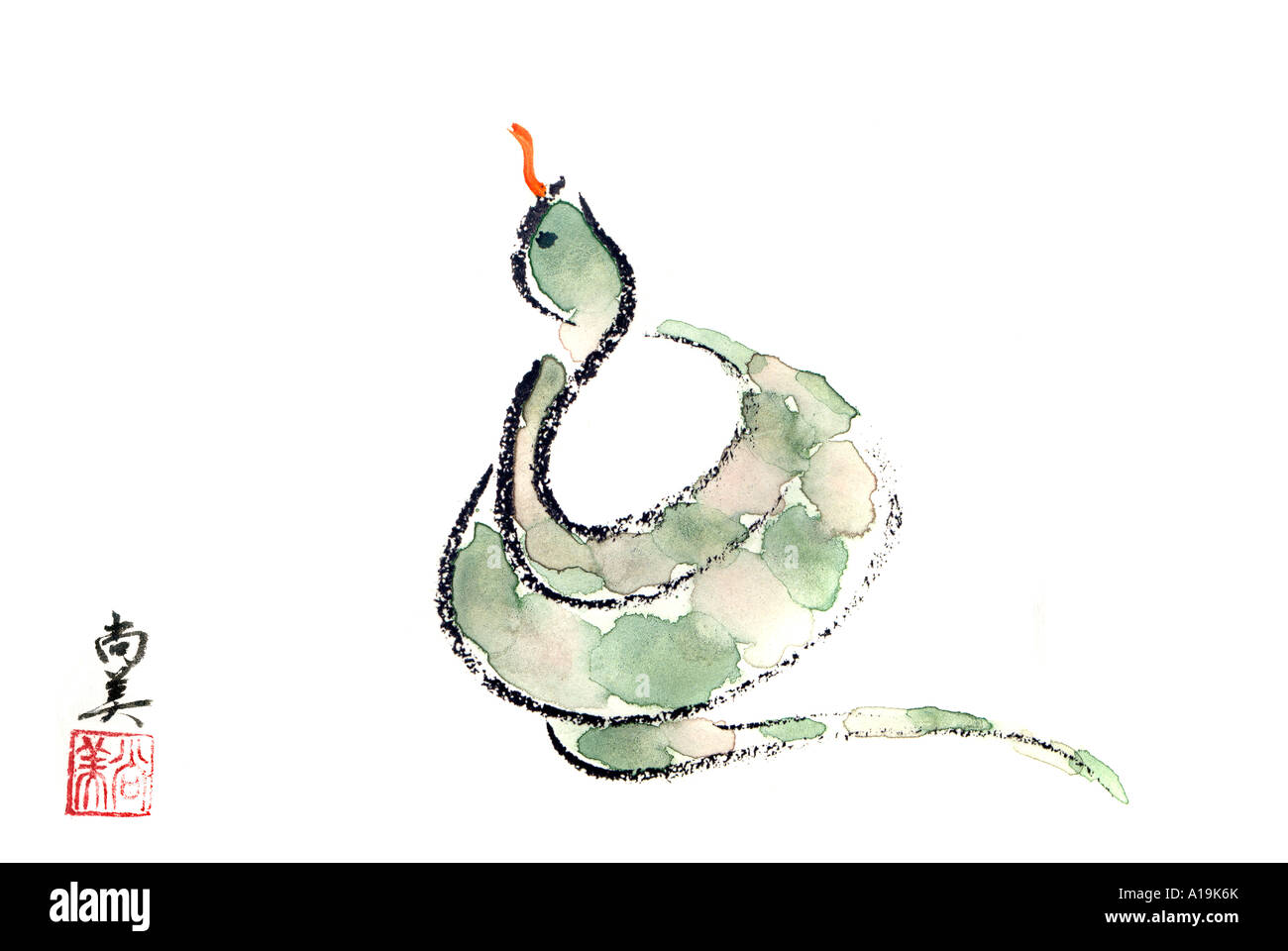 Chinese japanese year snake hand hi-res stock photography and images ...