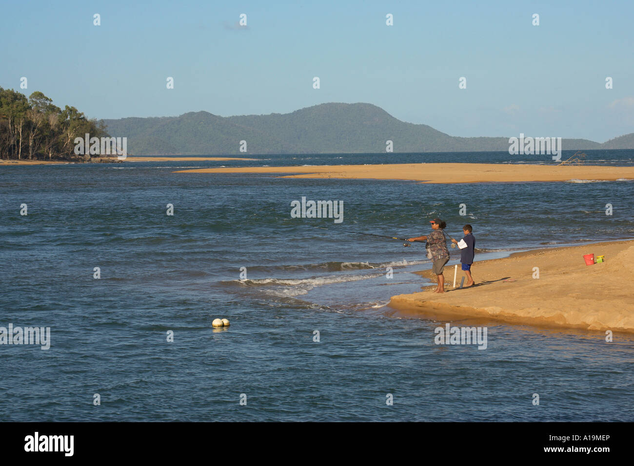 Fishing at Hull Heads Queensland Australia Stock Photo - Alamy