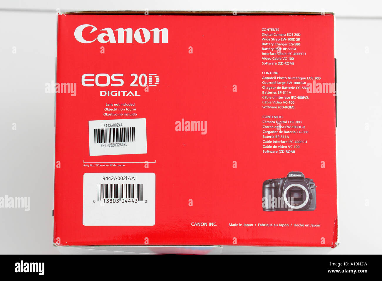 Miami Beach Florida product packaging box Canon 20D digital camera ...