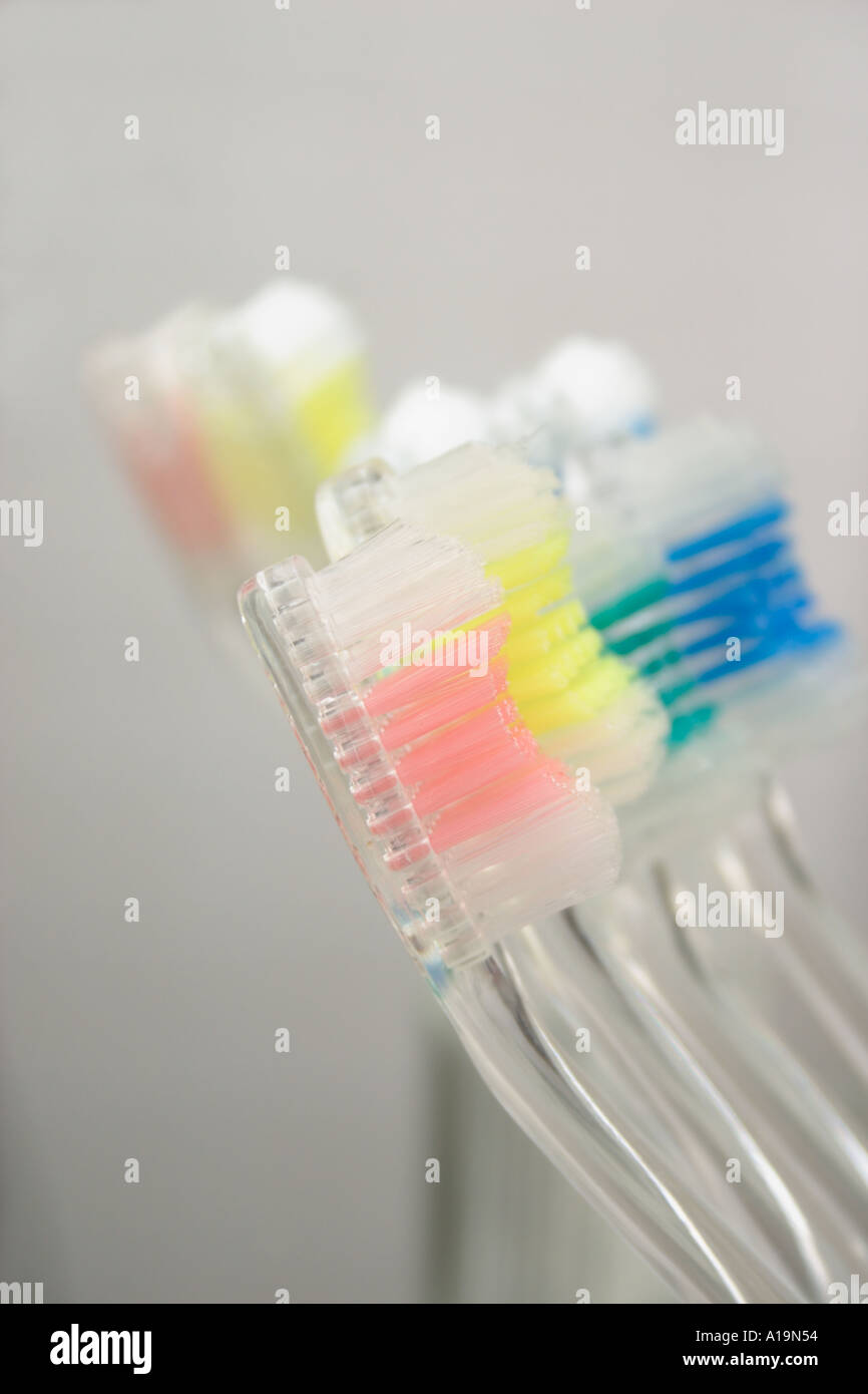some colorful toothbrushes Stock Photo - Alamy