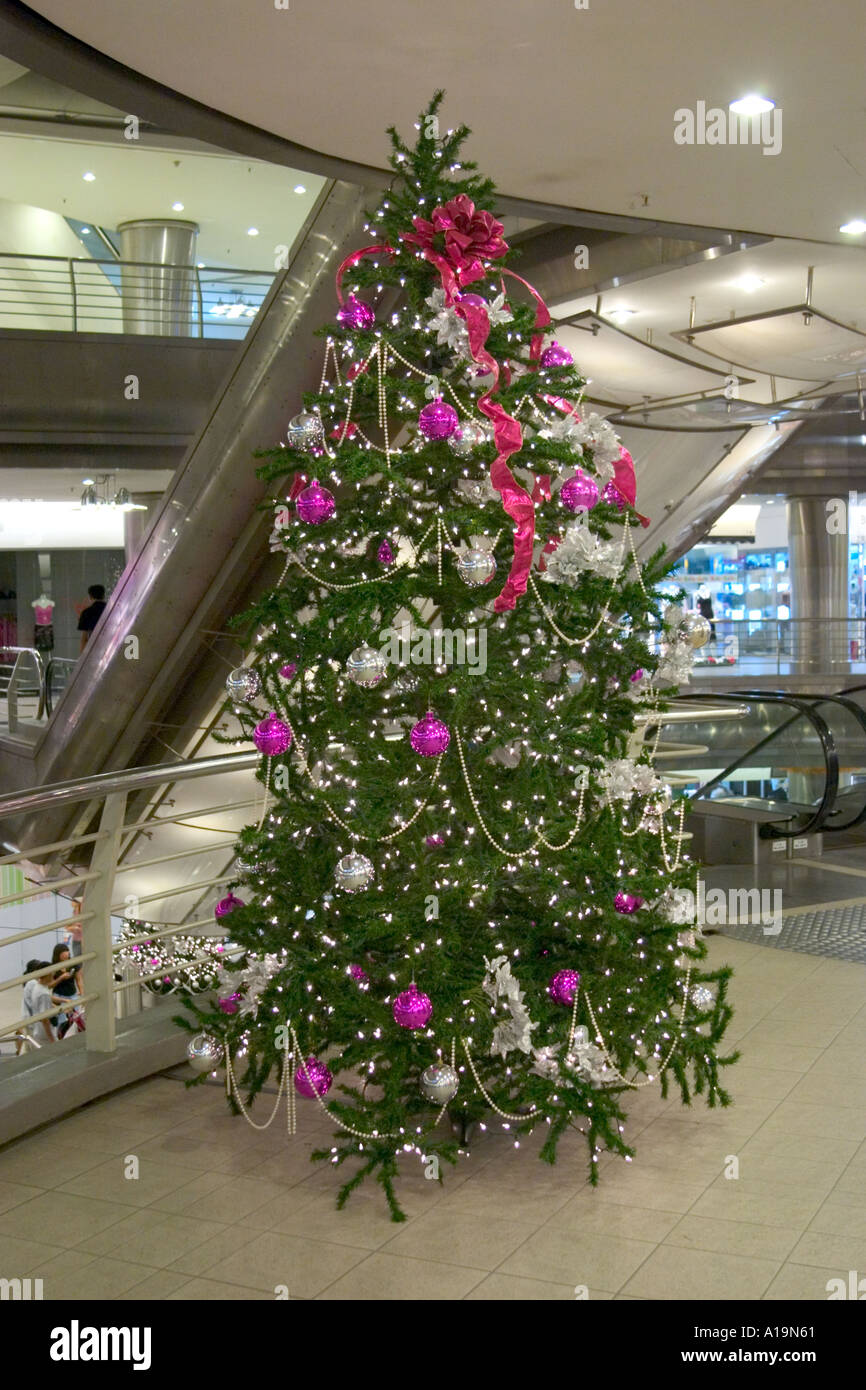 xmas tree in shopping mall Stock Photo - Alamy
