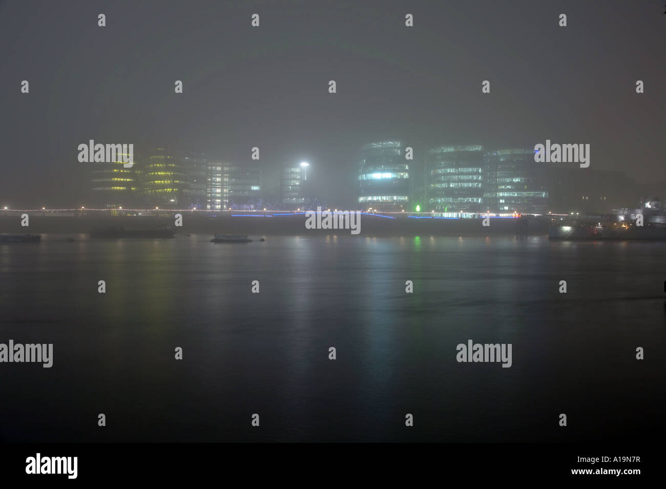 River Thames shrouded in Fog in London UK December 2006 Stock Photo - Alamy