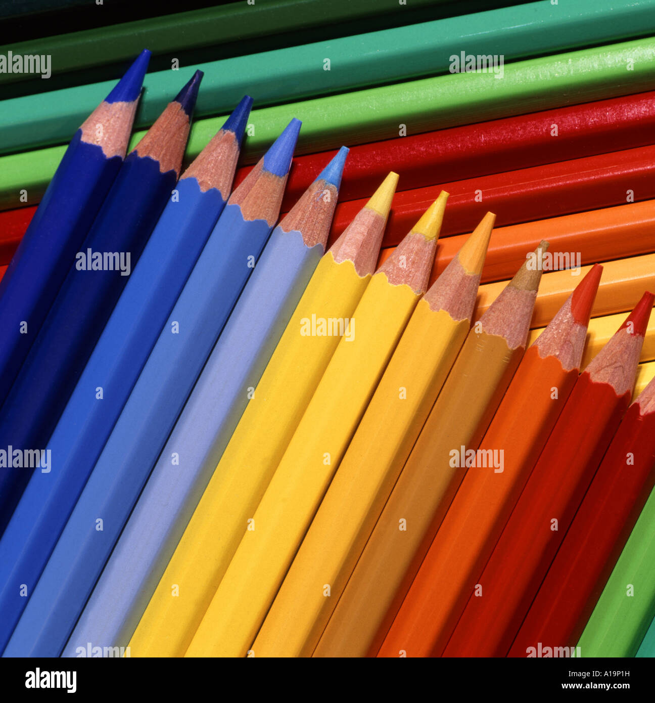 Colourful multicoloured multi coloured pattern & lines formed with wood ...