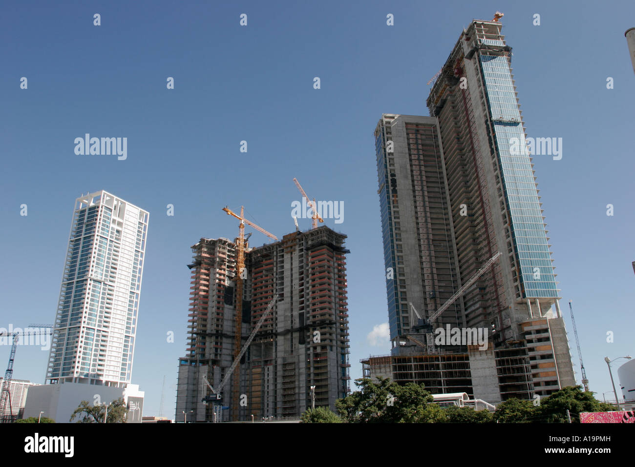 Miami Florida,Biscayne Boulevard,new condominium high rise,rises ...