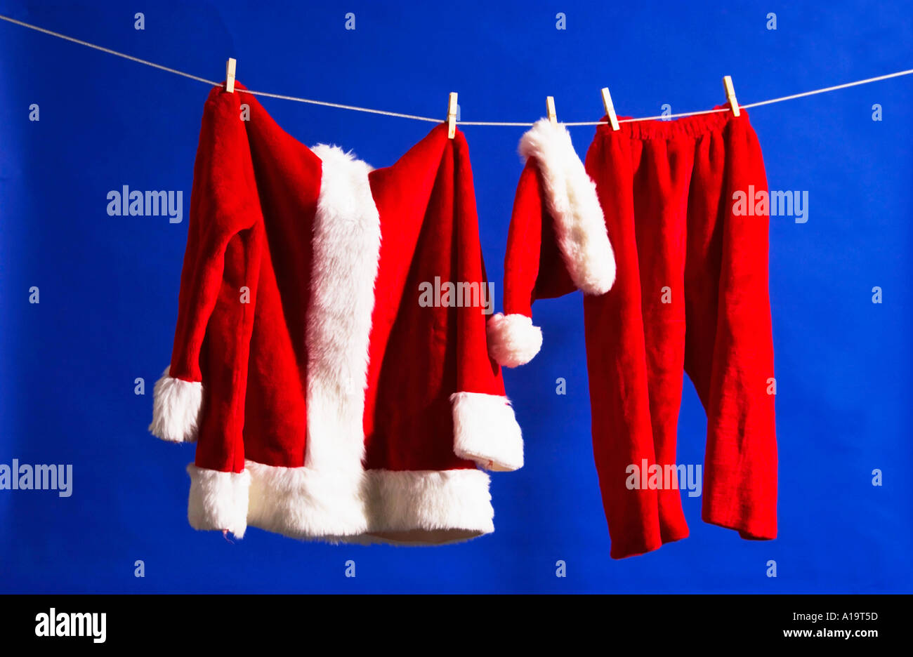 Hanging laundry santa claus hi-res stock photography and images - Alamy