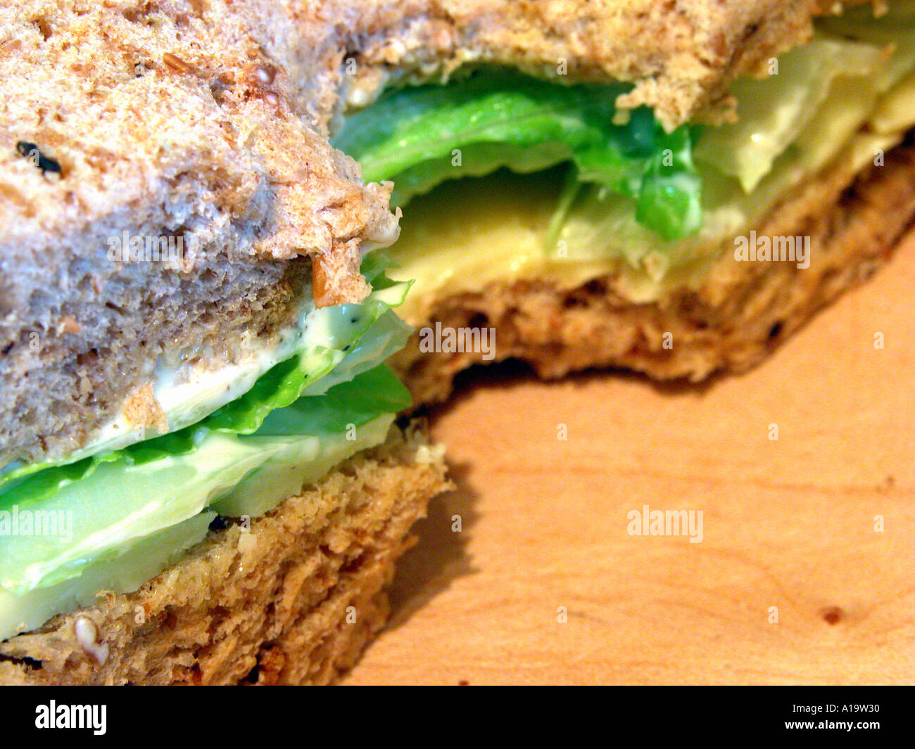 cut sandwich with bite out Stock Photo - Alamy