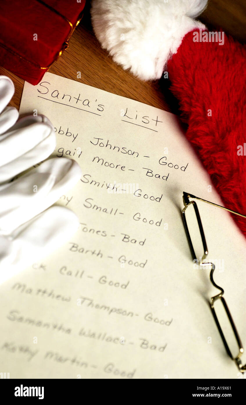 Santas naughty or nice list hi-res stock photography and images - Alamy