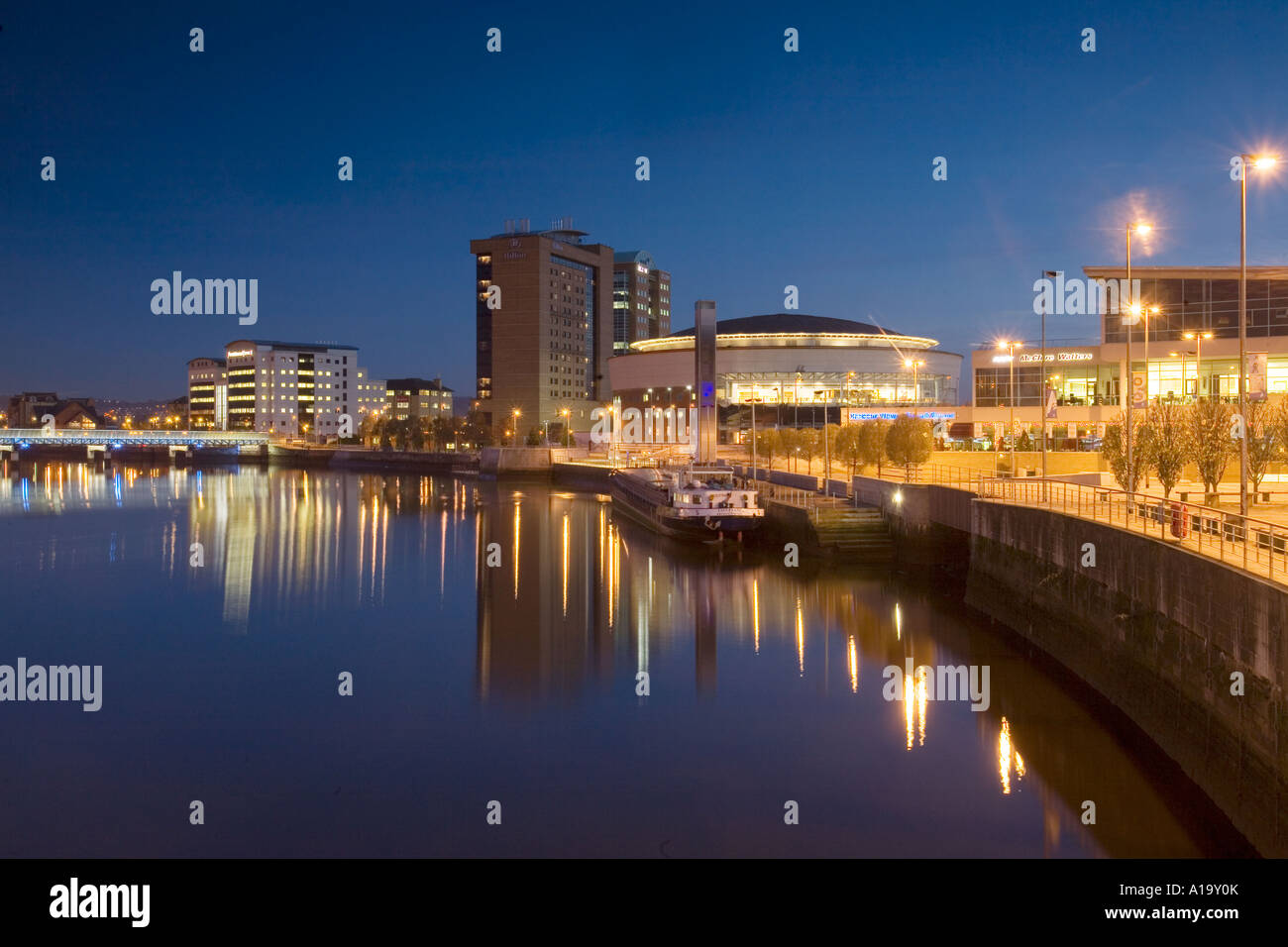 Waterfront river lagan belfast city northern ireland mayne hi-res stock ...