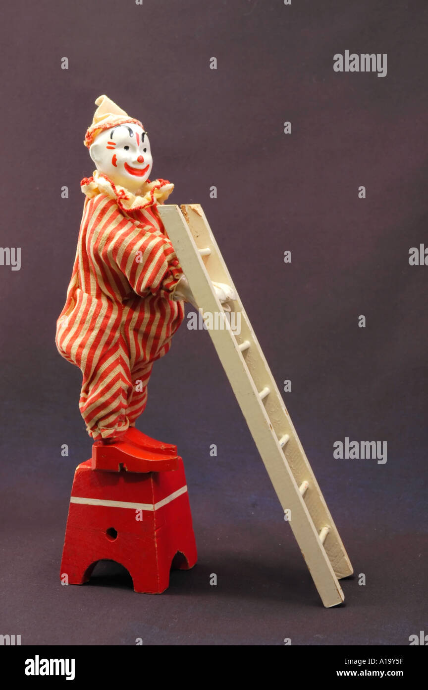 Wooden toy clown hi-res stock photography and images - Alamy