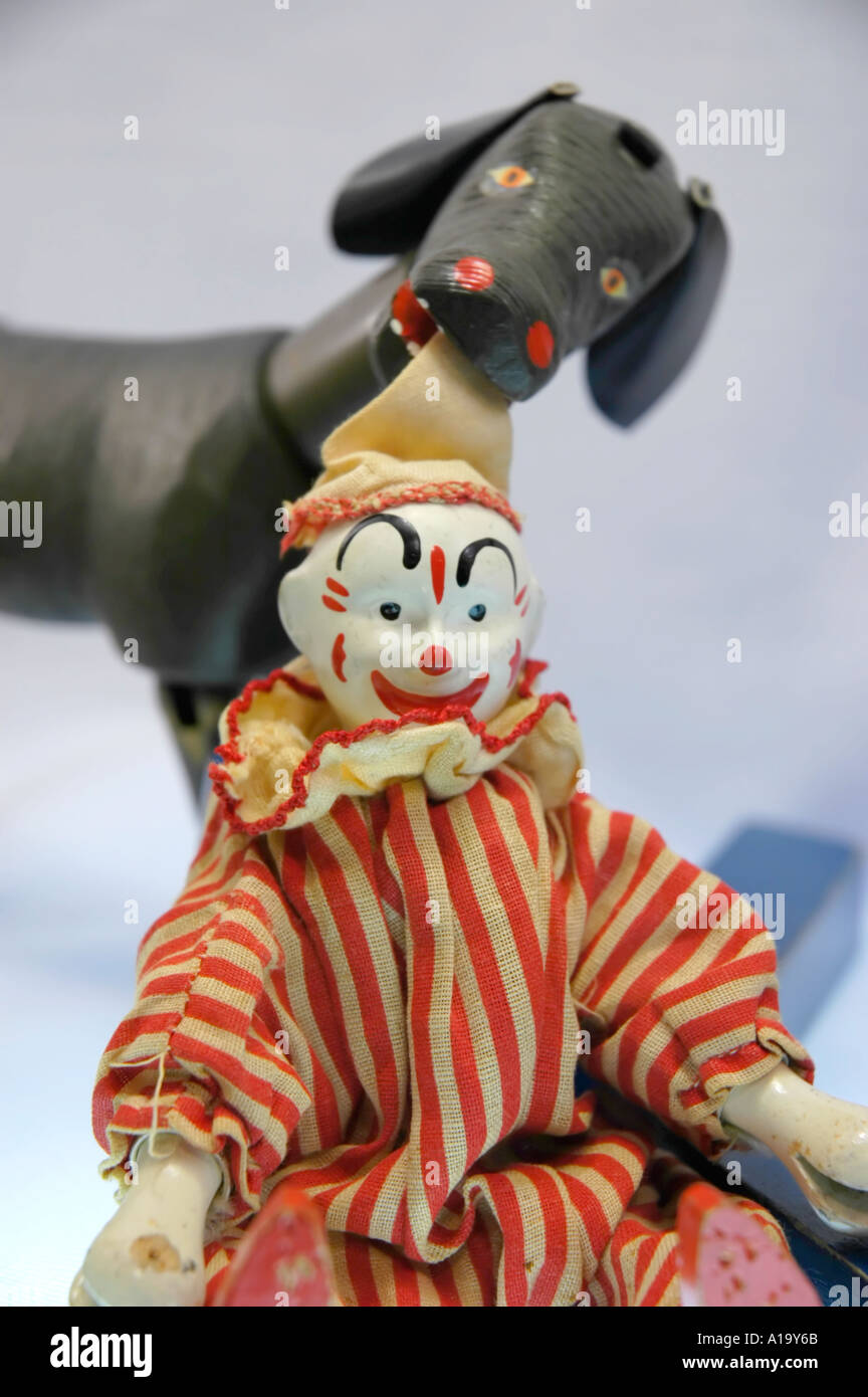 Antique wooden circus toy clown hi-res stock photography and images - Alamy