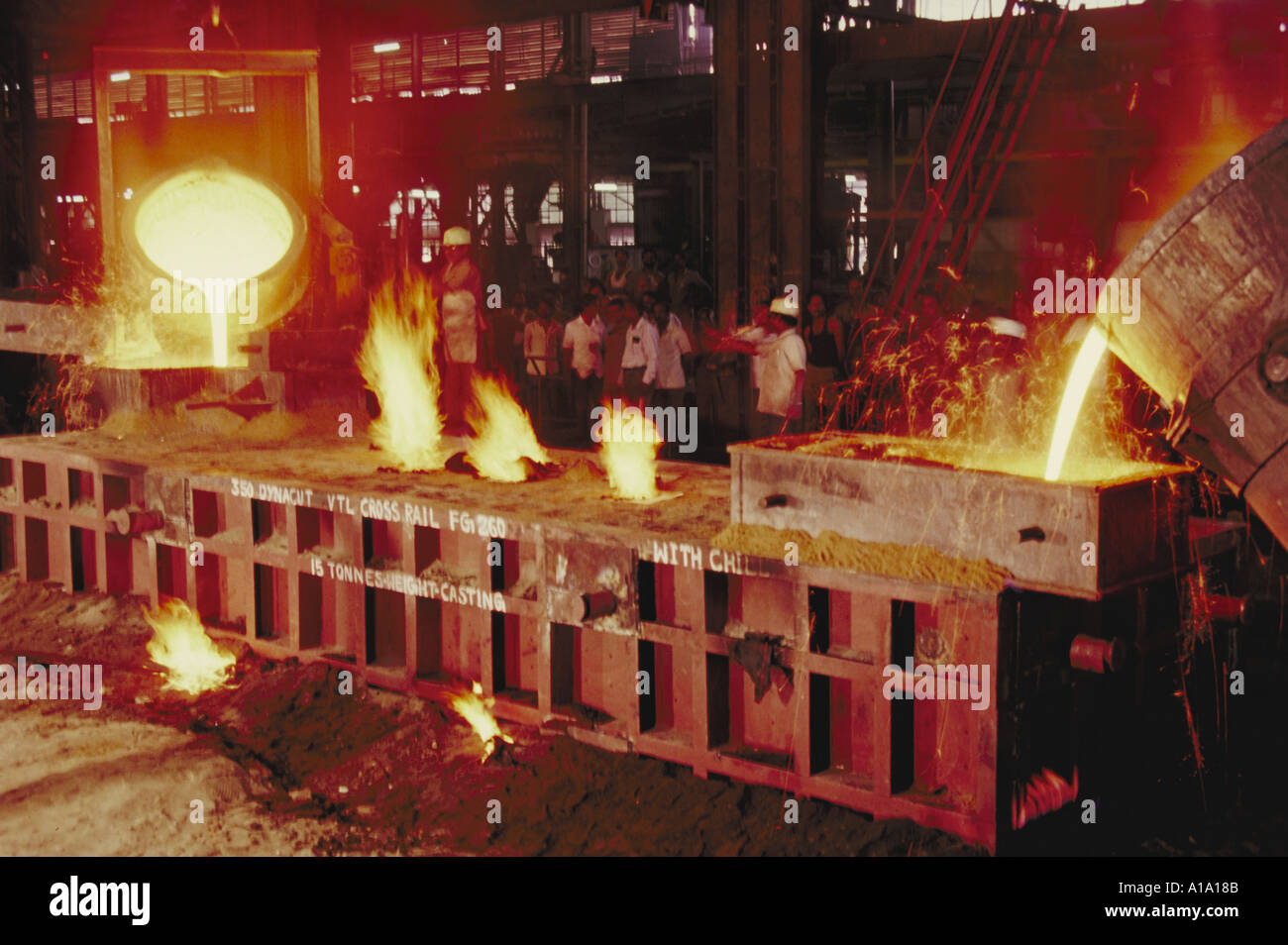 Steel Metal Pouring Stock Photo - Alamy
