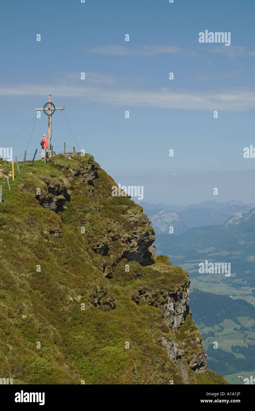 Austria Tirol Kitzbuhel Kitzbuheler Horn summer view on trail from ...